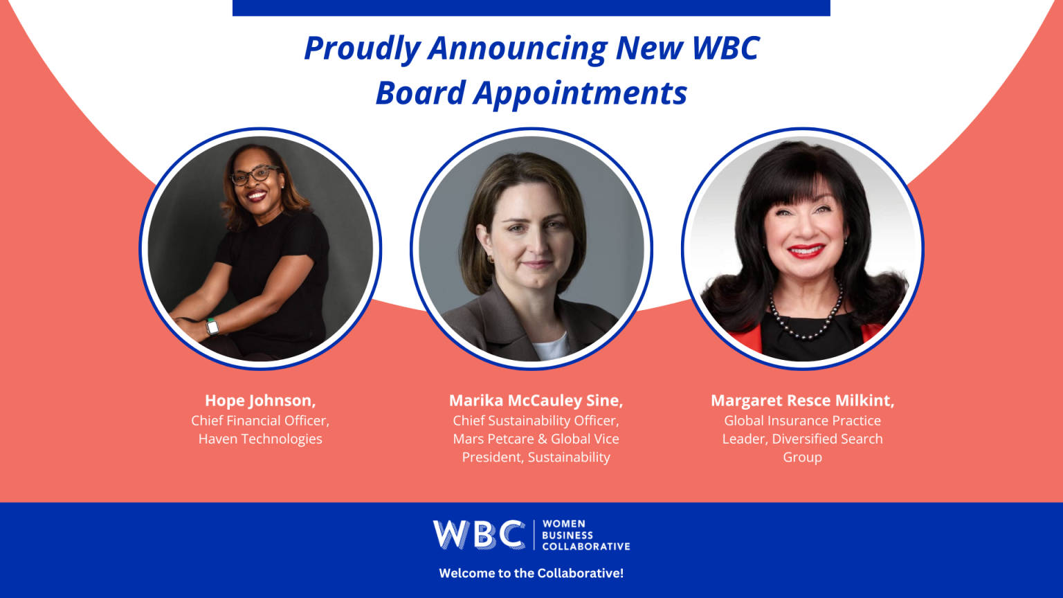 WBC Announces the Appointment of Hope Johnson, Marika McCauley Sine ...